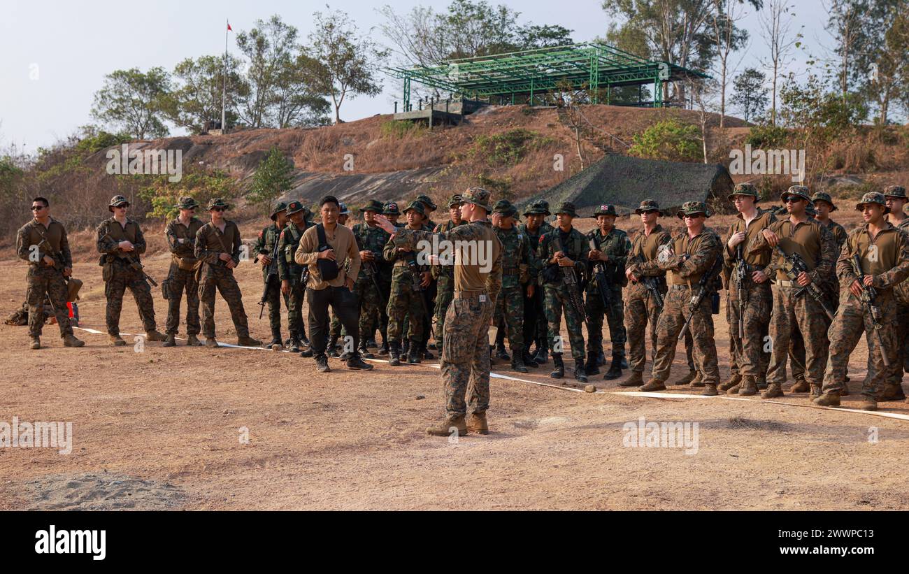 U.S Marine Corps Staff Sgt. Talon Wolfe, a platoon sergeant assigned to ...