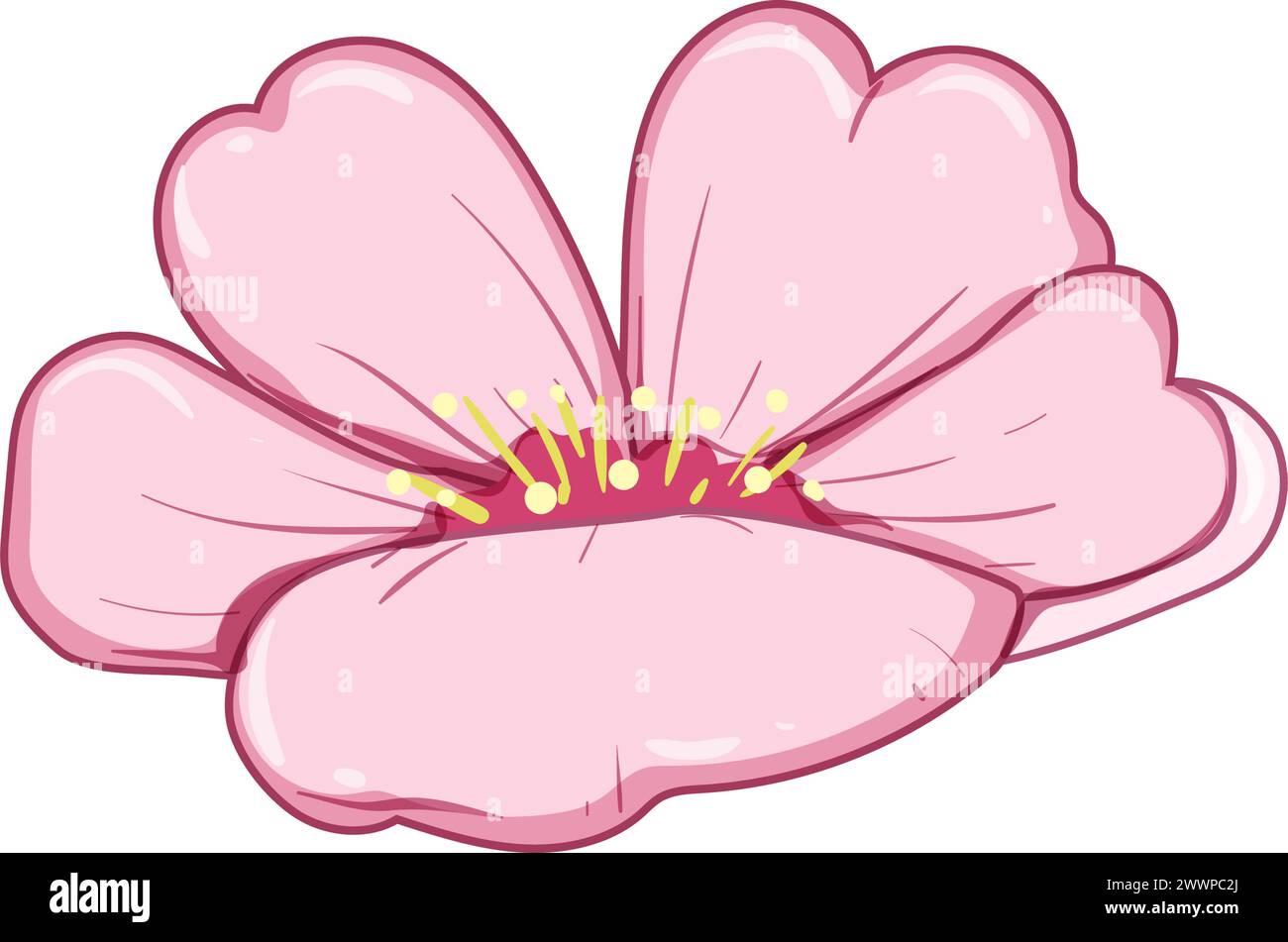 japan sakura cherry blossom cartoon vector illustration Stock Vector ...