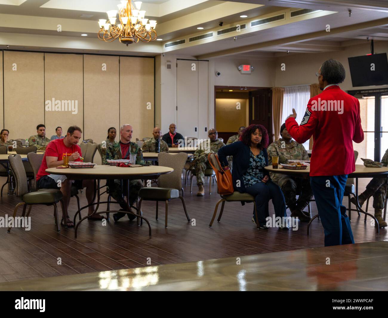 Ben Bruce, Ragsdale Arizona Tuskegee Airmen chapter historian, speaks ...