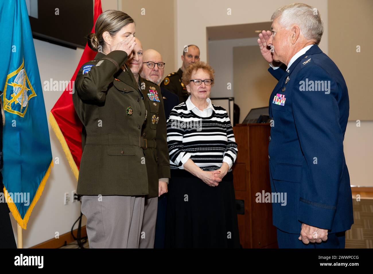 U.S. Army Reserve Brig. Gen. Melissa Adamski (left), commander ...