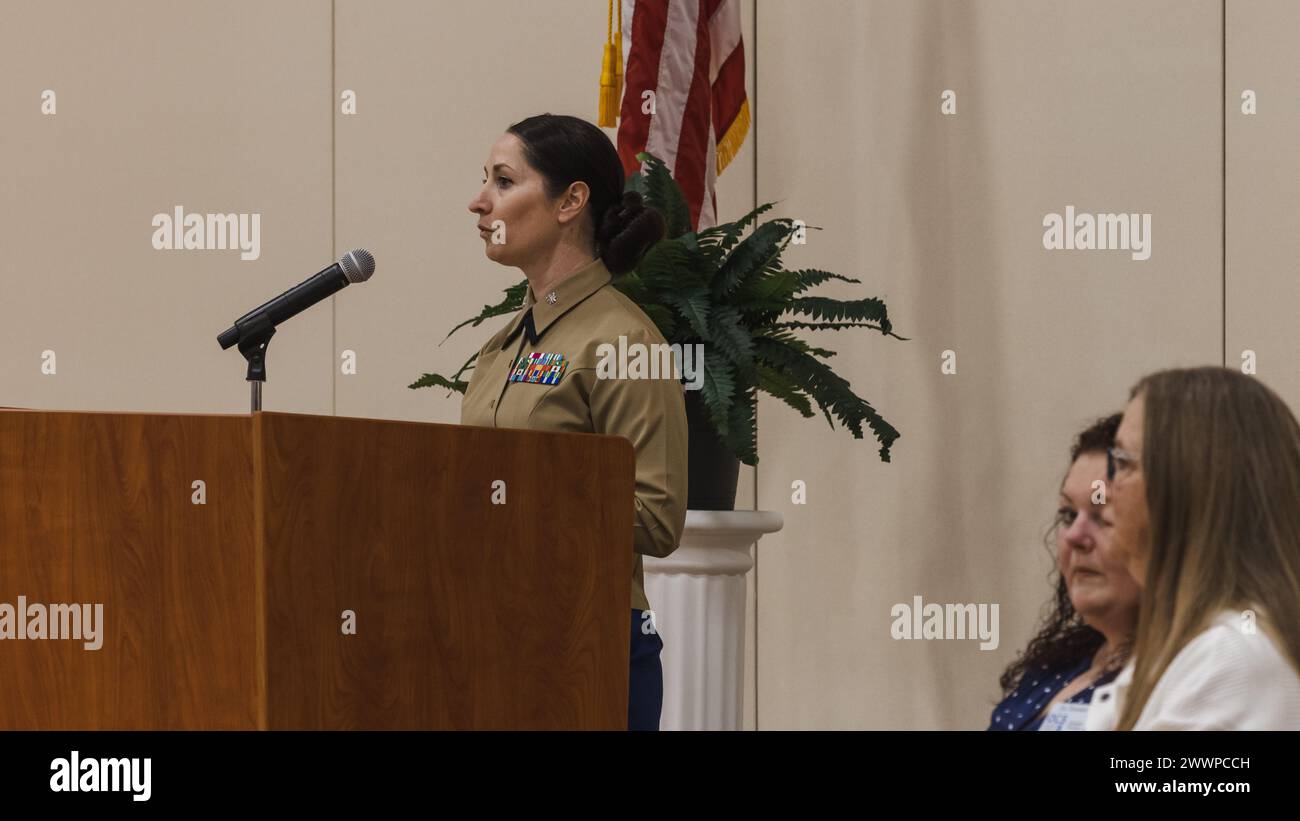 U.S. Marine Corps Lt. Col. Laura J. Perazzola-Ash, commanding officer ...