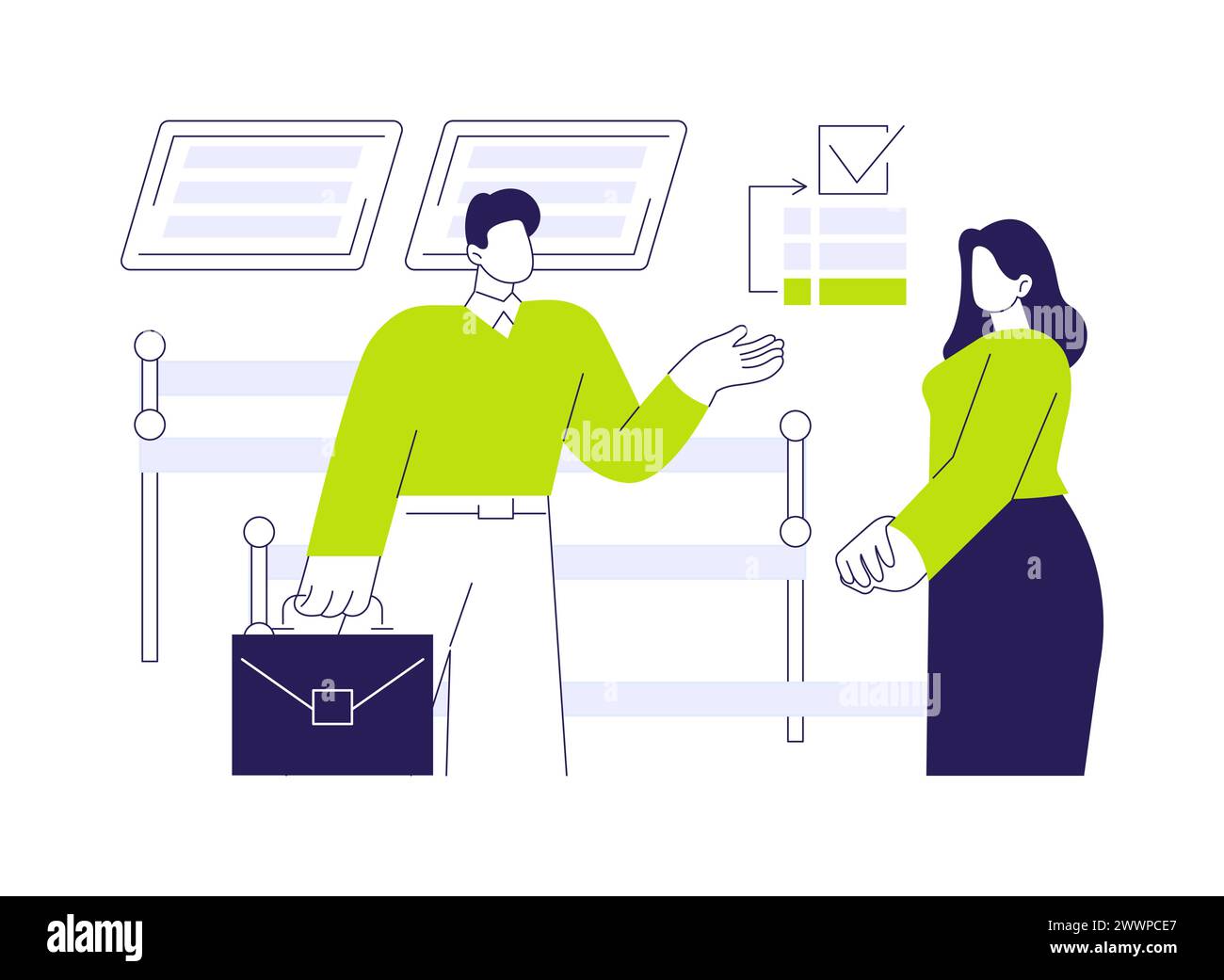 Priority line abstract concept vector illustration Stock Vector Image ...