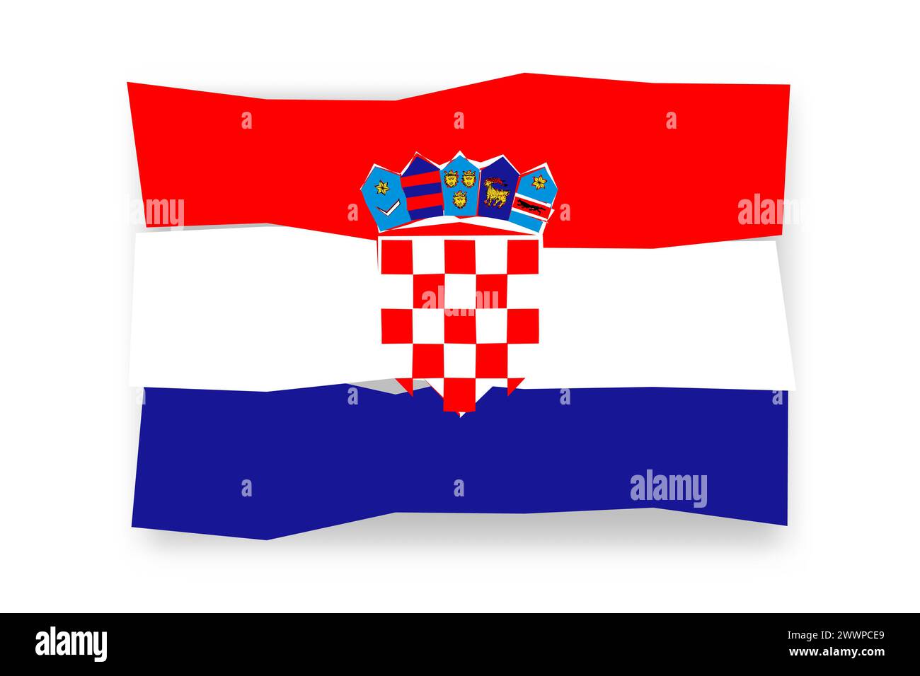 Croatia flag - stylish flag mosaic of colorful papercuts. Vector ...