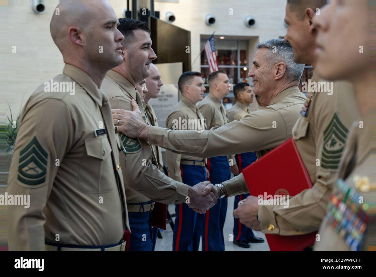 U.S. Marine Corps Gunnery Sgt. Tristan Wiggin, a recuiter with ...