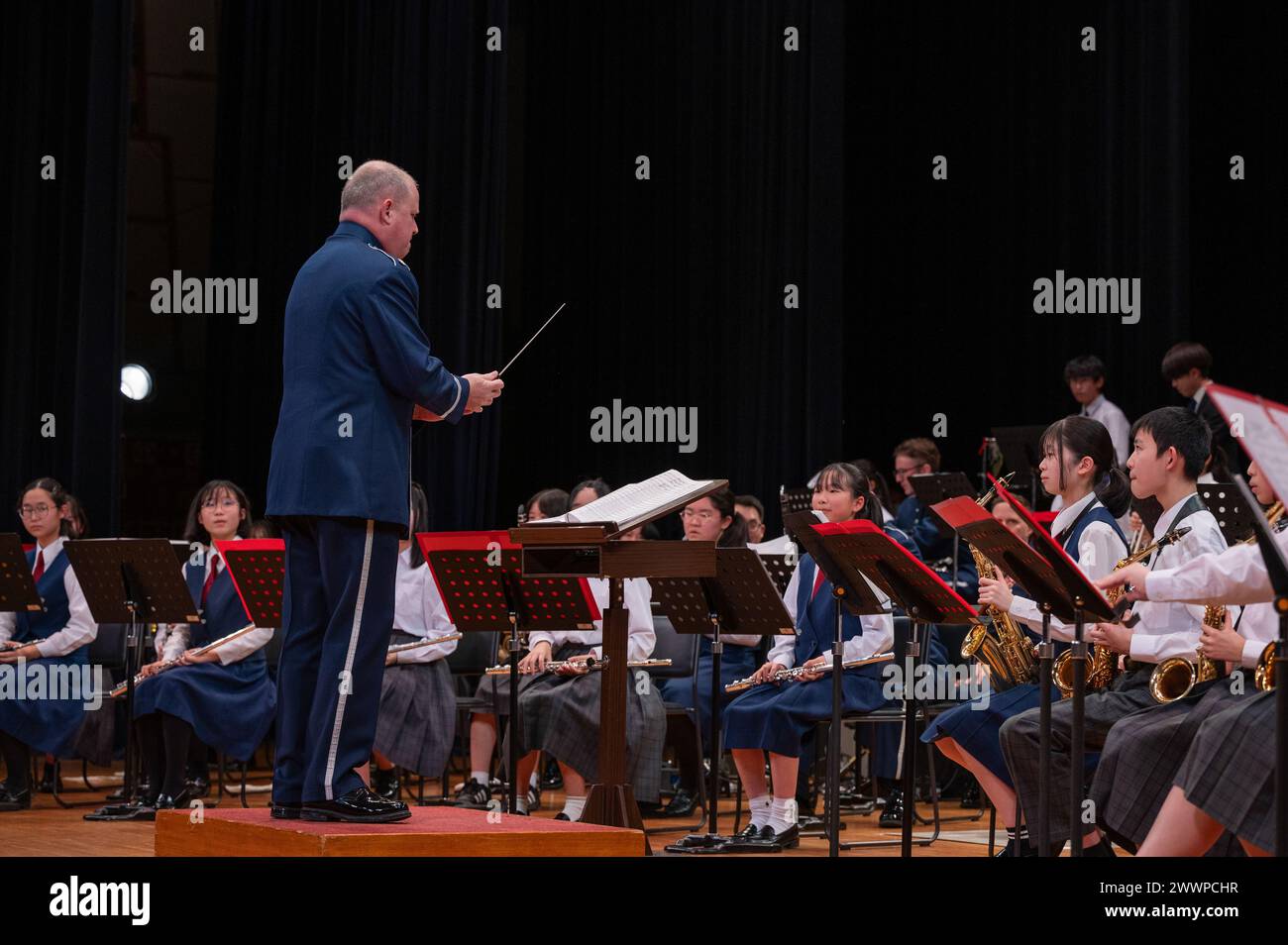 U.S. Air Force Lt. Col. Jason Plosch, Band of the Pacific commander and ...