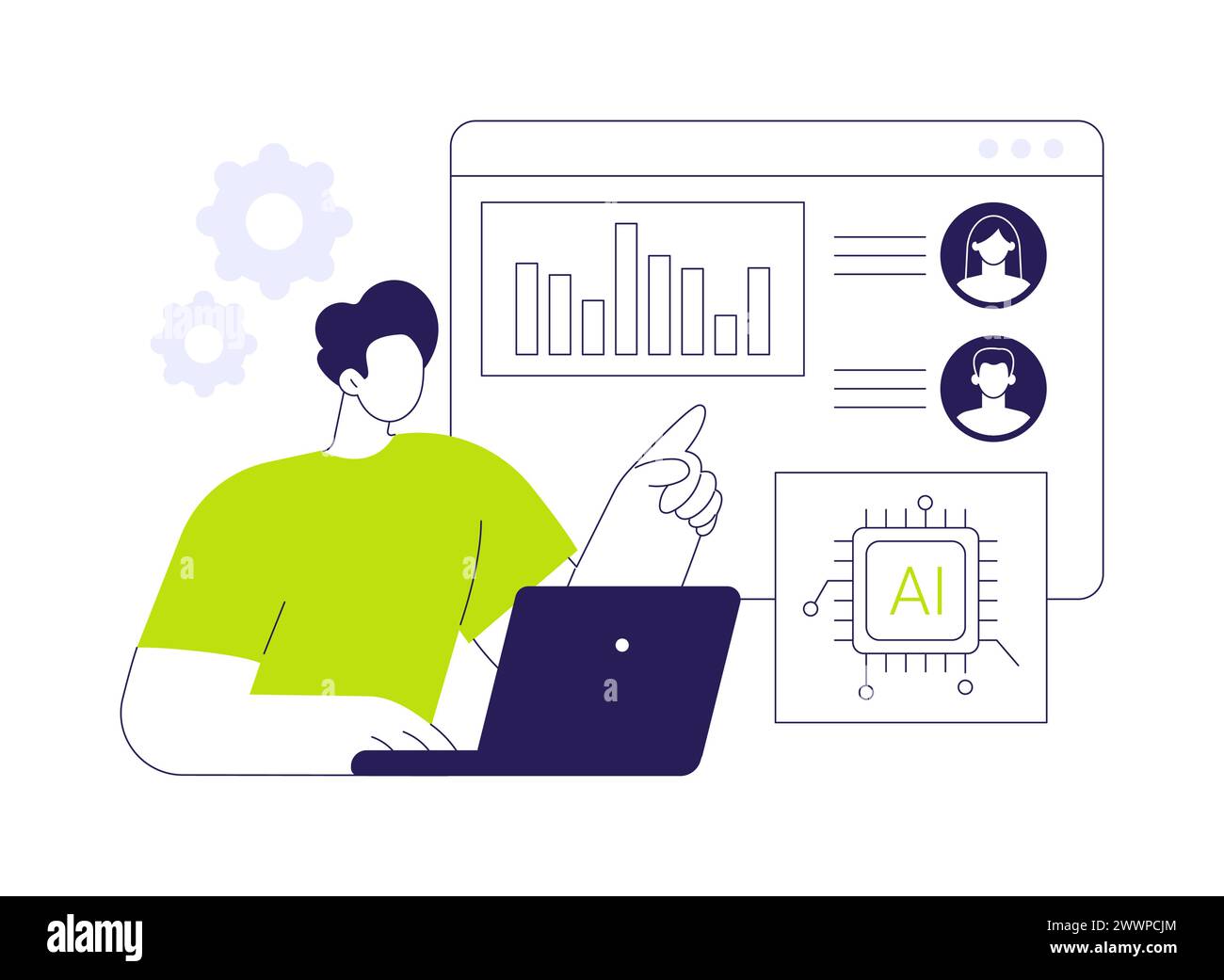 AI-Powered Predictive Customer Sentiment Analysis abstract concept ...