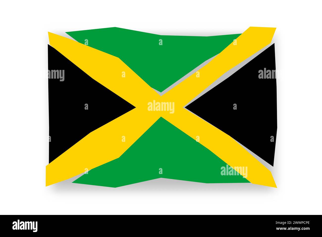 Jamaica flag - stylish flag mosaic of colorful papercuts. Vector ...
