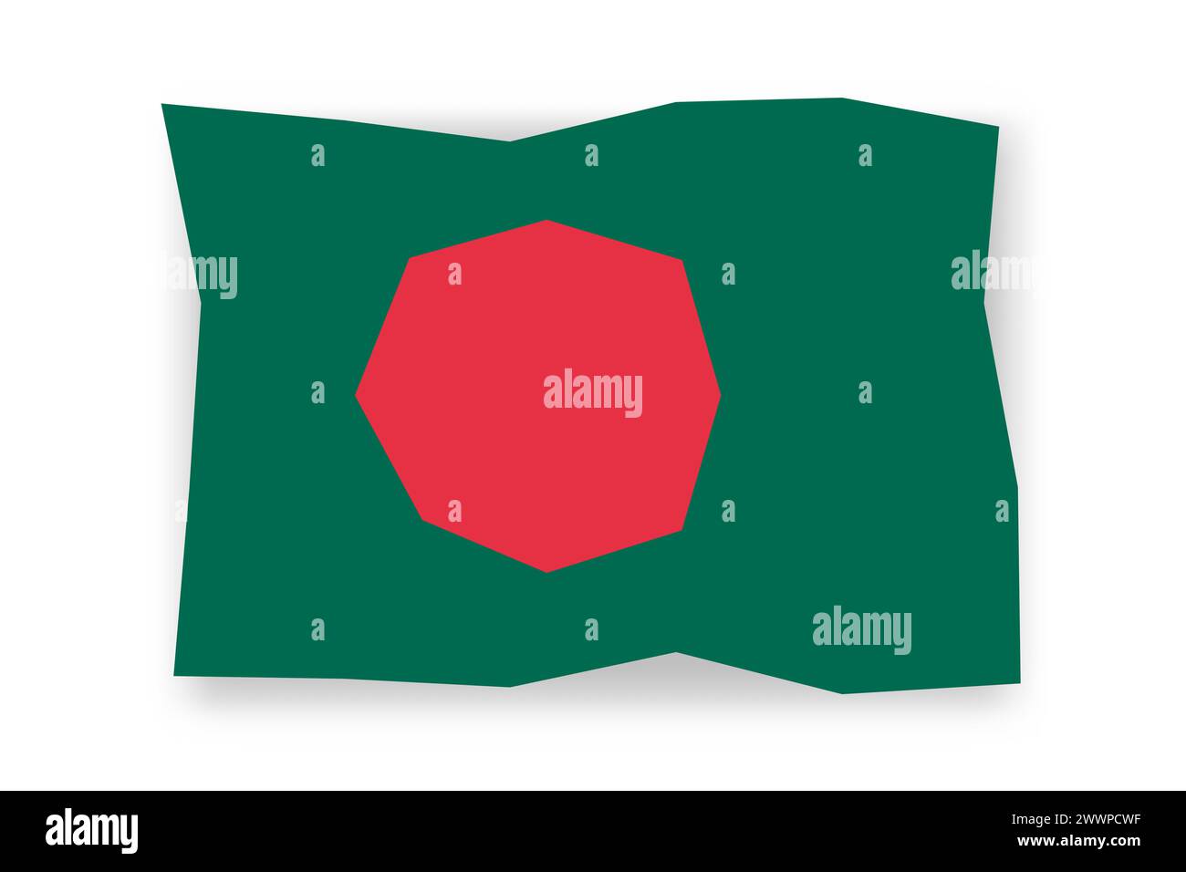 Bangladesh flag - stylish flag mosaic of colorful papercuts. Vector ...