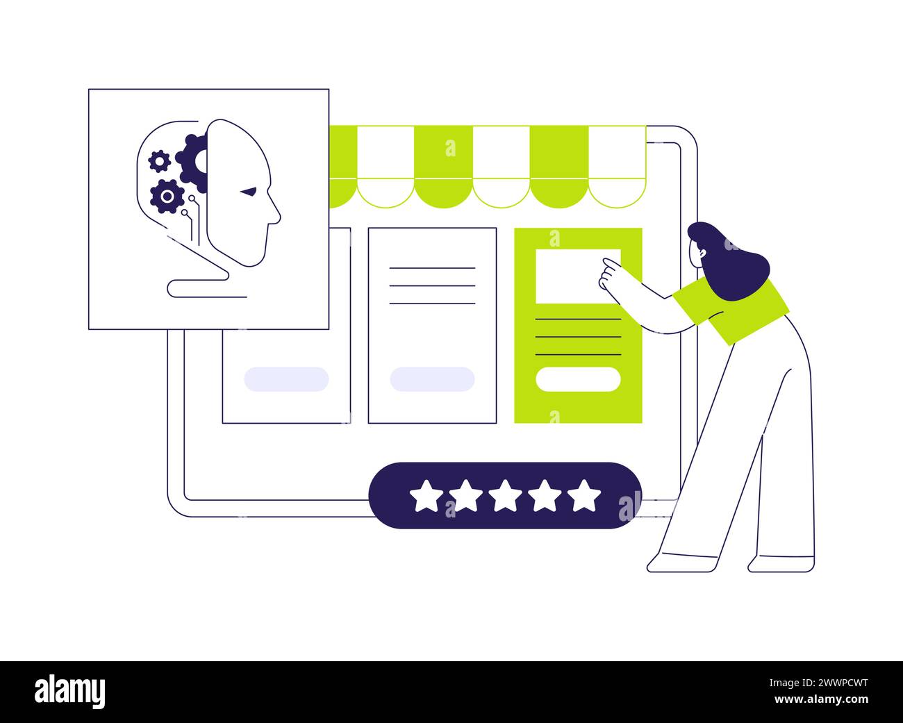 AI-Driven Personalized Product Suggestions abstract concept vector ...