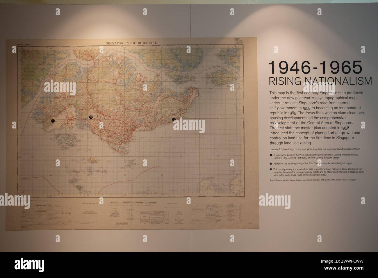 Singapore map from 1946 to 1965. 2024 Stock Photo - Alamy