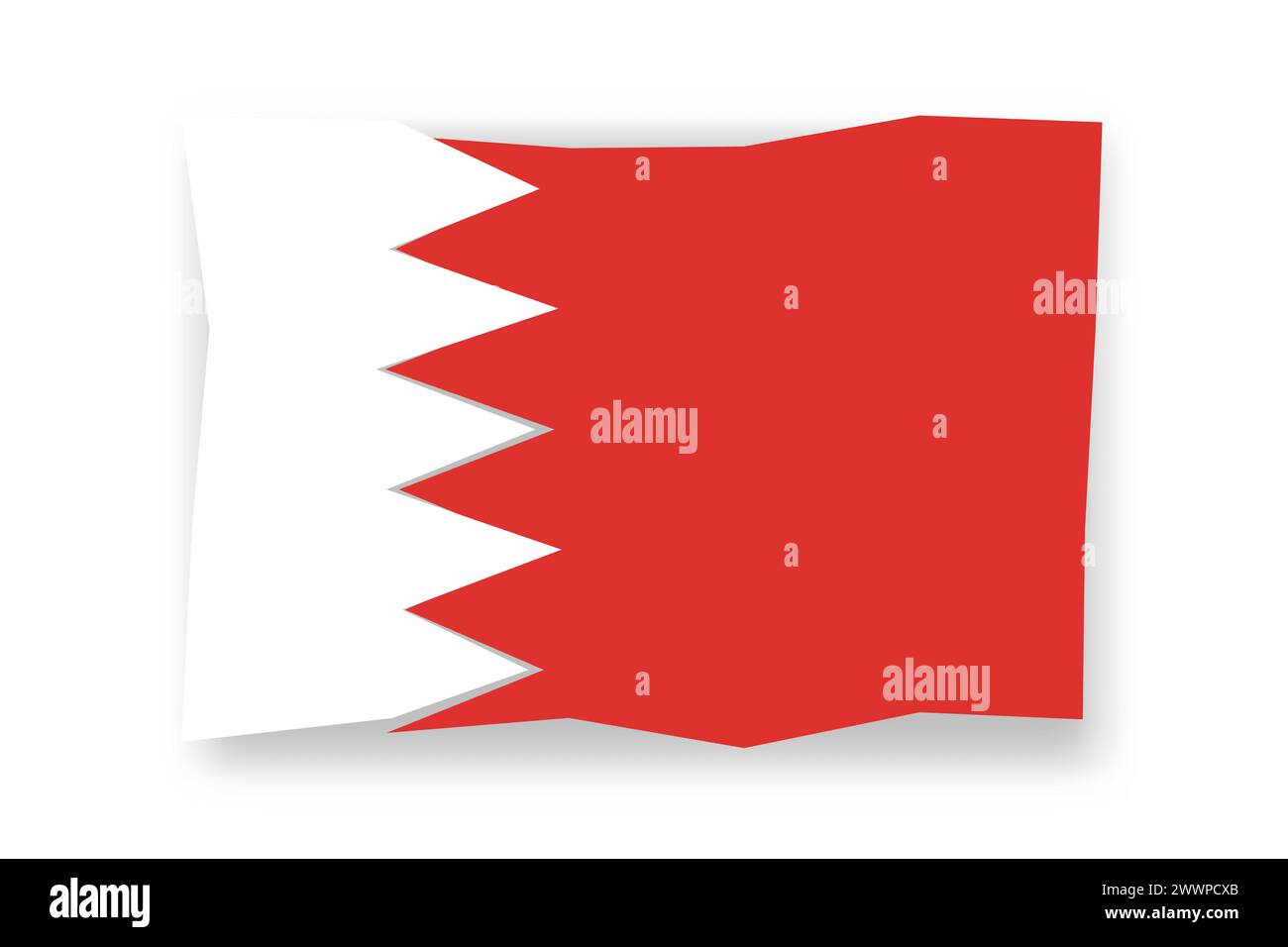 Bahrain flag - stylish flag mosaic of colorful papercuts. Vector ...
