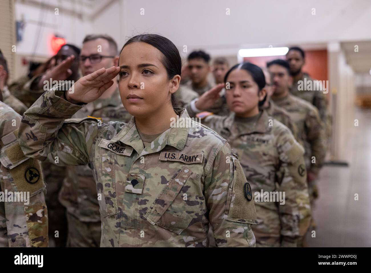 U.S. Army Spc. Cathia Gomez, assigned to 8th Ordnance Company, 264th ...