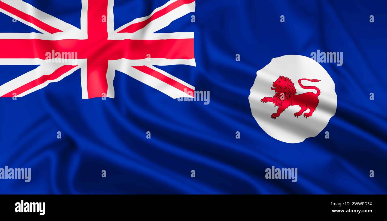 The Flag of Tasmania, a state of Australia, with a Ripple Effect Stock ...