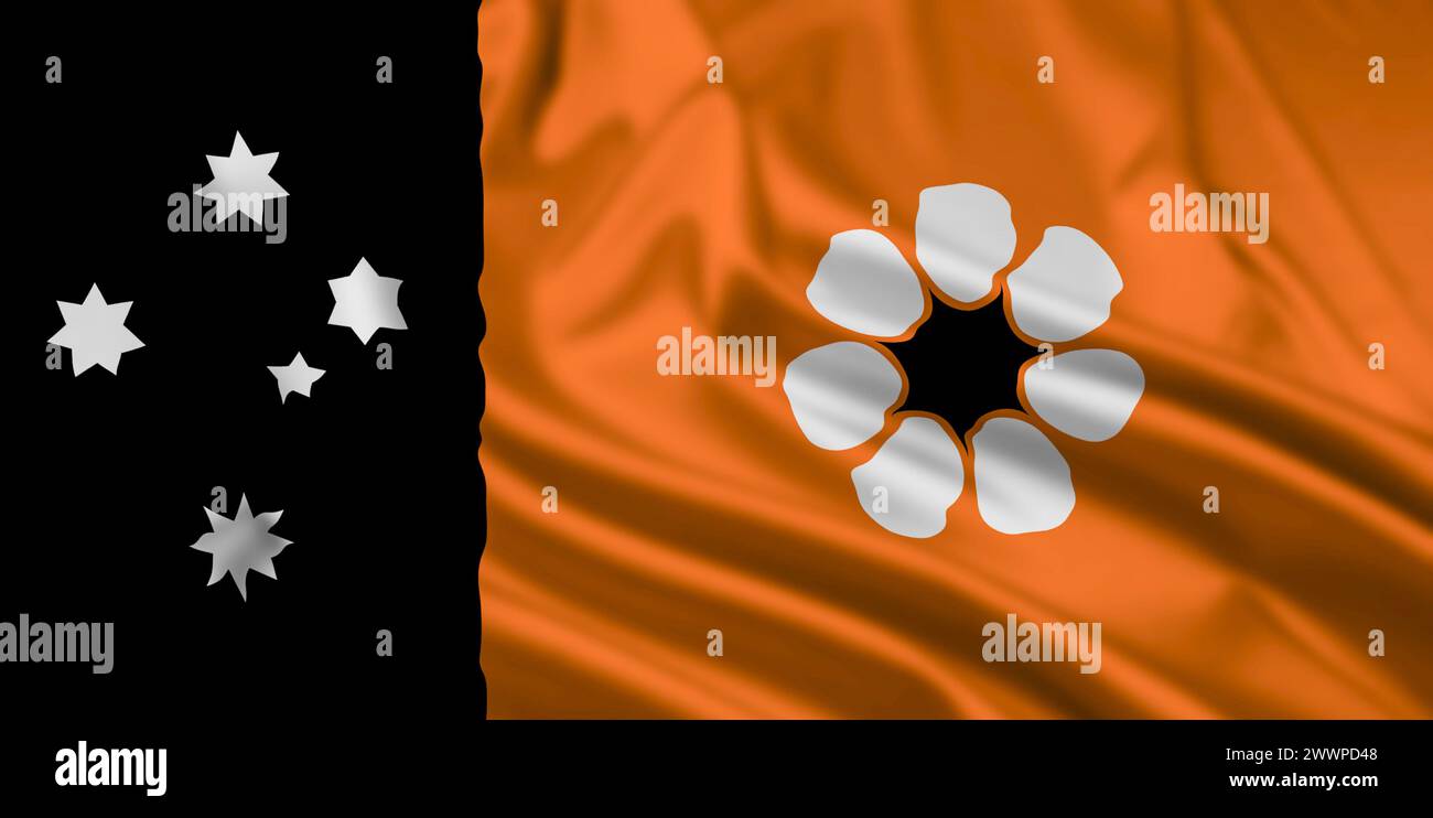 The Flag of The Northern Territory, with a Ripple Effect Stock Photo ...