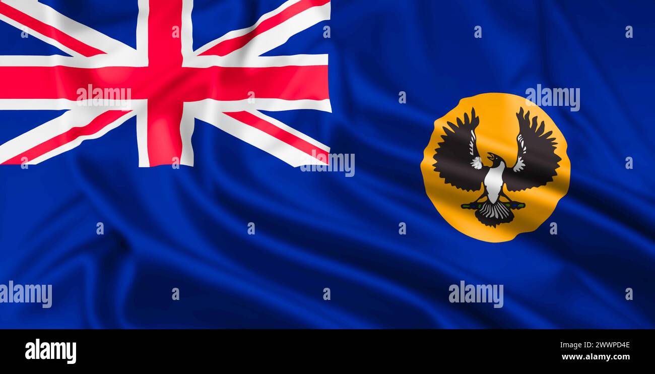 The Flag of South Australia, a state of Australia, with a Ripple Effect ...