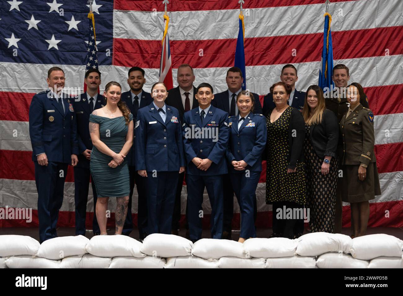 The 100th Air Refueling Wing annual award winners pose for a group ...