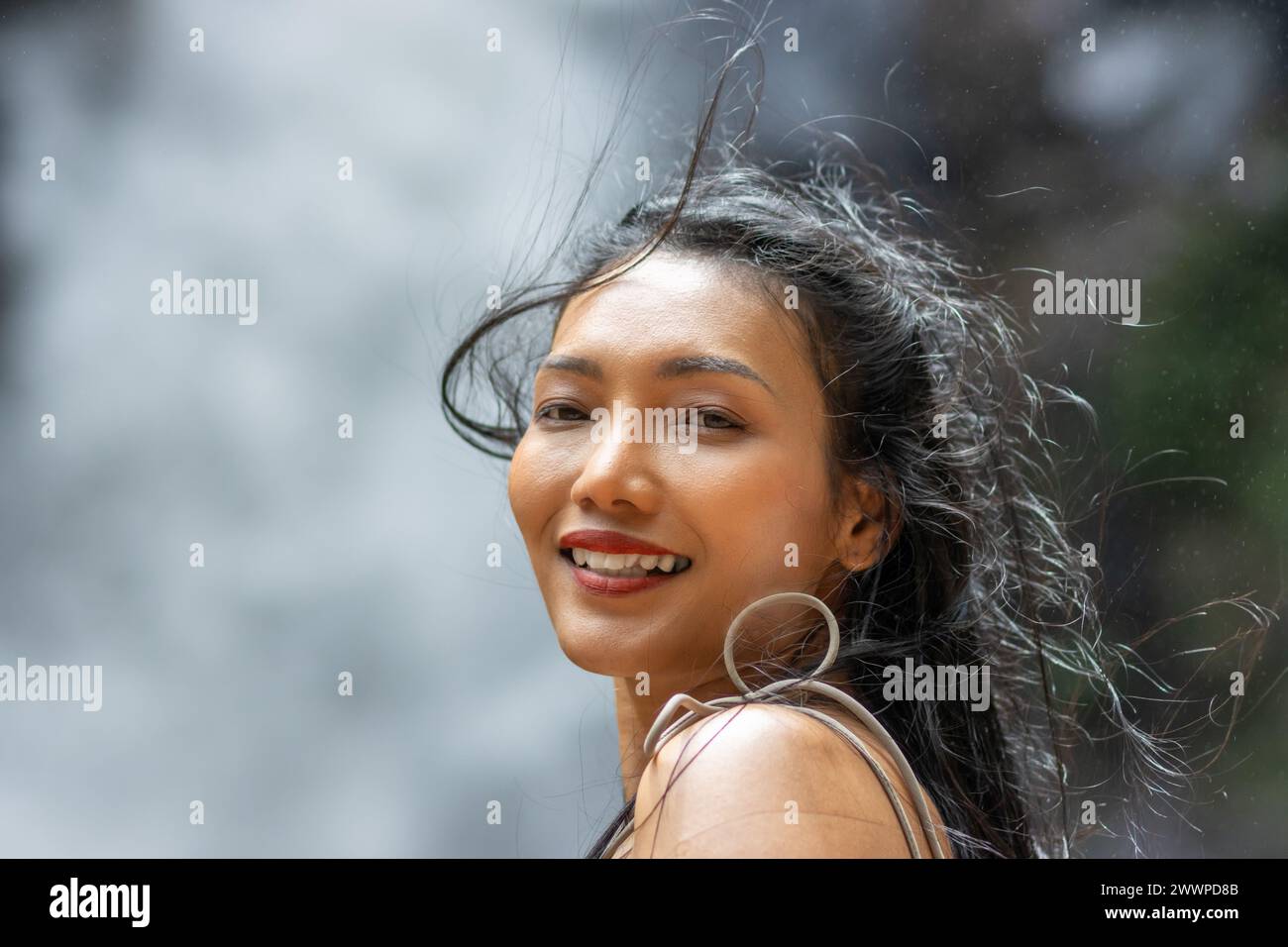 Face with waterfall hi-res stock photography and images - Alamy