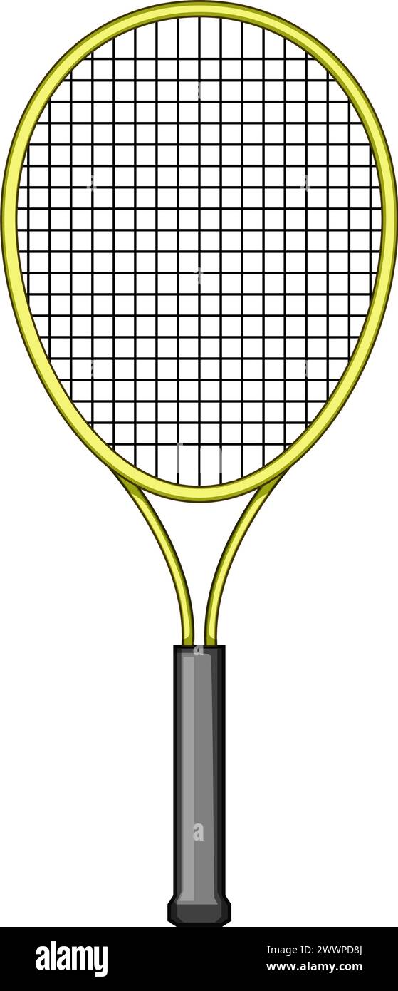 sport tennis racket cartoon vector illustration Stock Vector Image ...