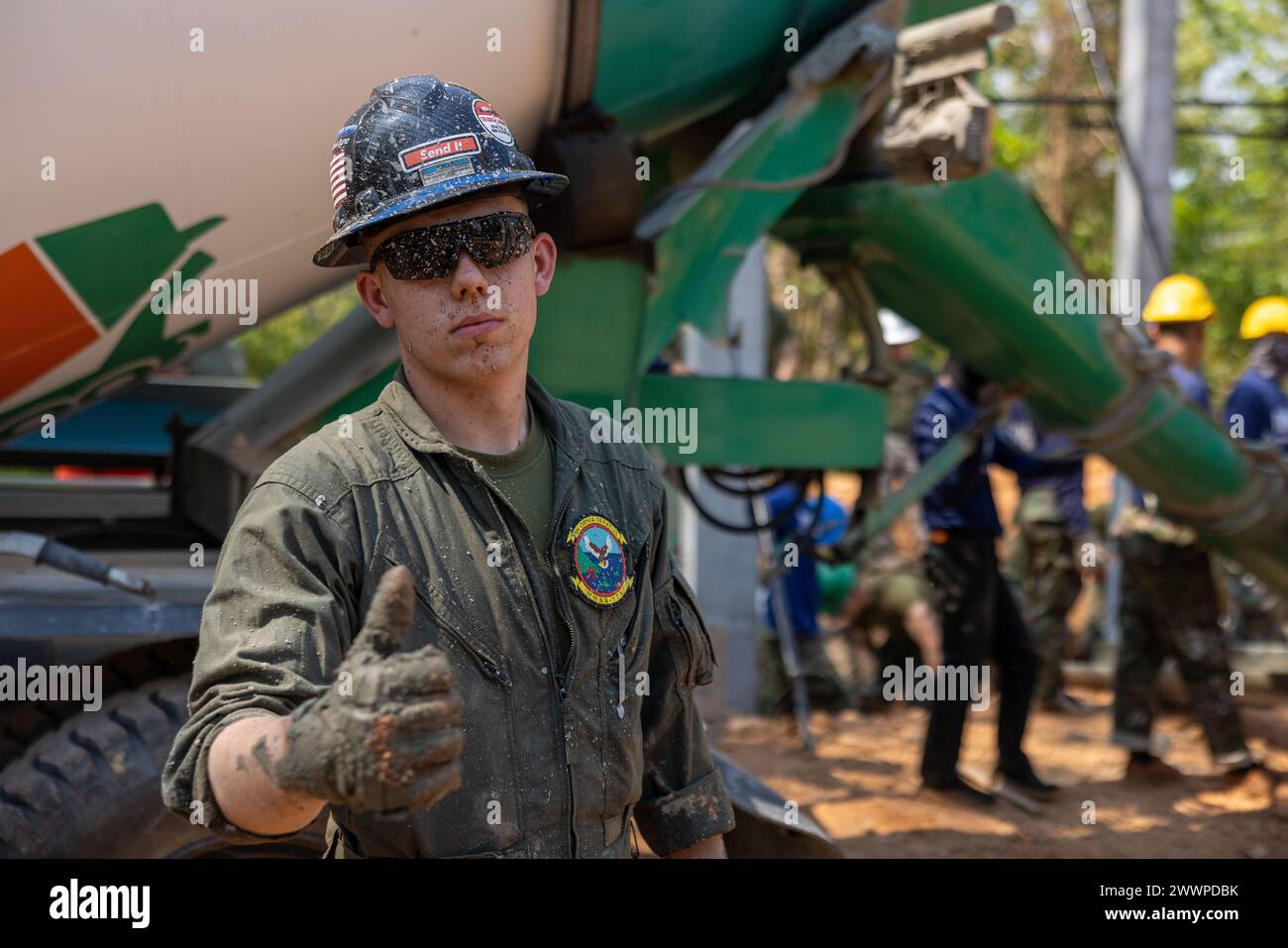 U.S. Marine Corps Lance Cpl. Keegan Frandsen, a heavy equipment ...