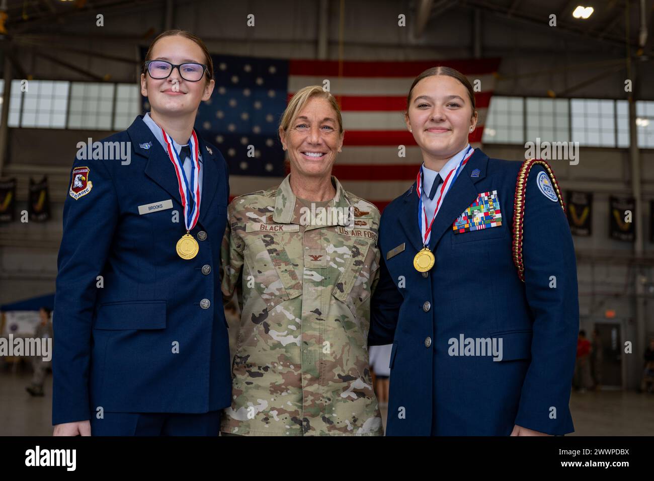 U.S. Air Force Col. Allison Black, 1st Special Operations Wing Commander, poses for a photo with ...