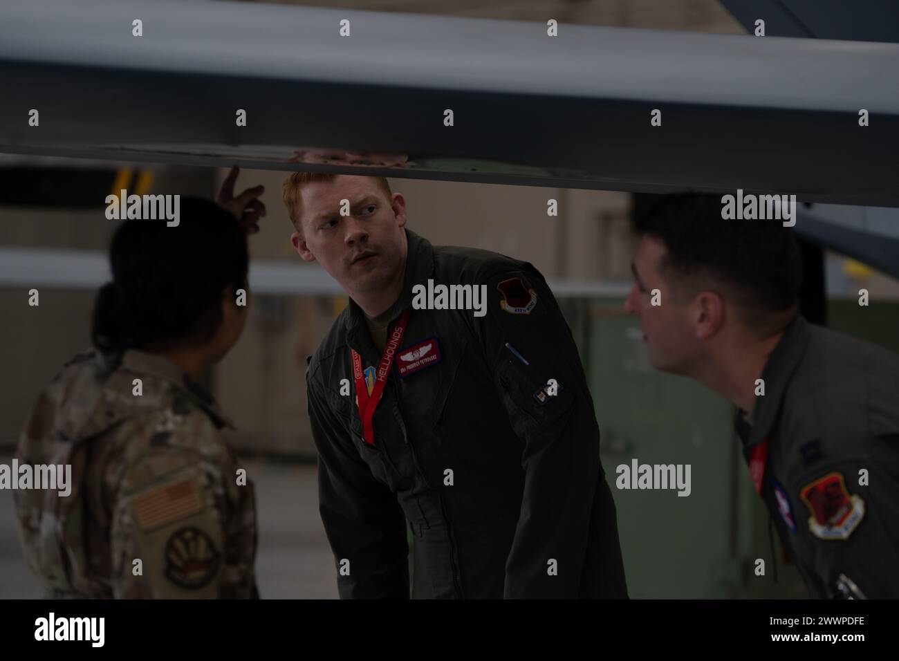U.S. Air Force Senior Airman Frederick Petrowske, a sensor operator ...