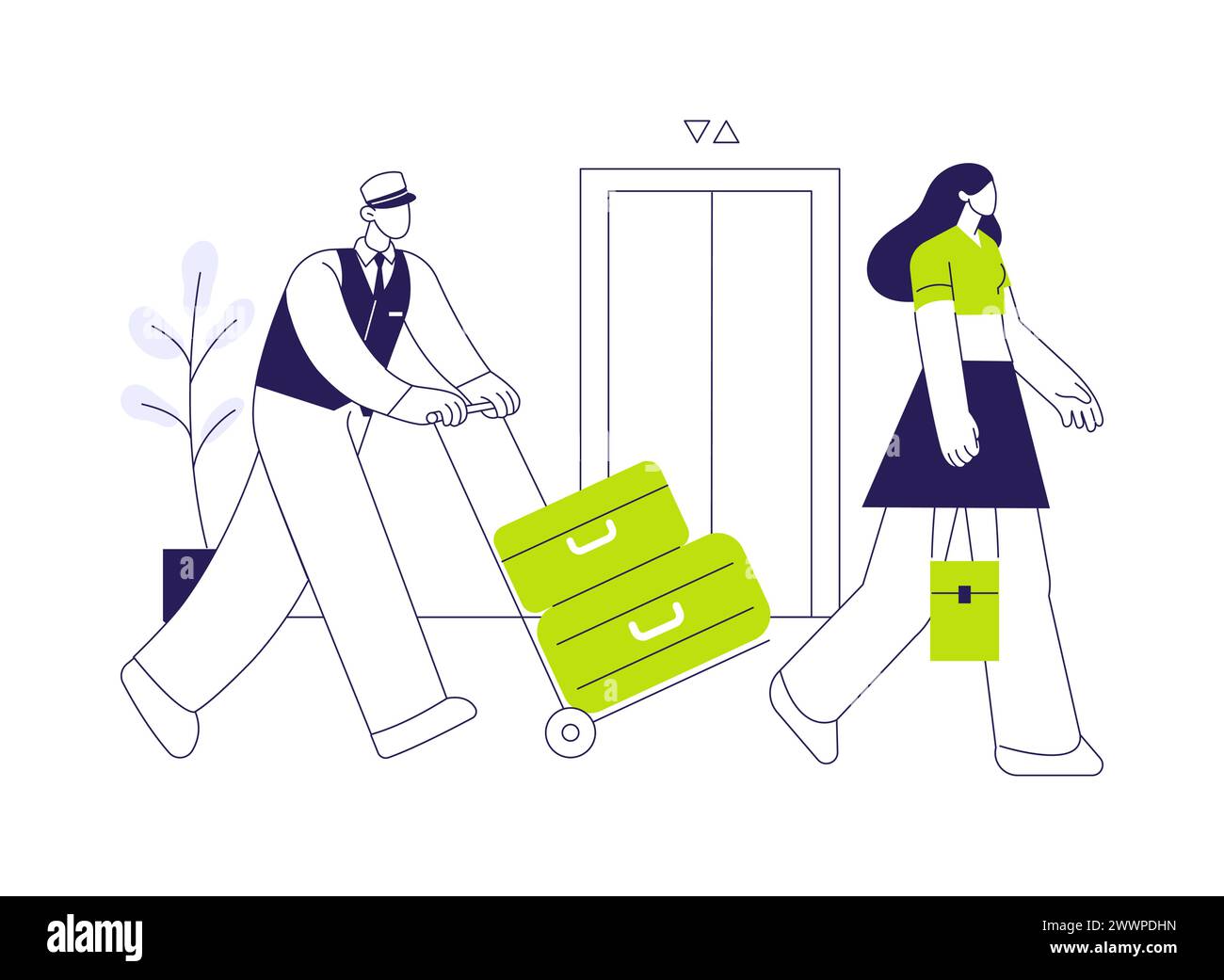 Porter service abstract concept vector illustration Stock Vector Image ...