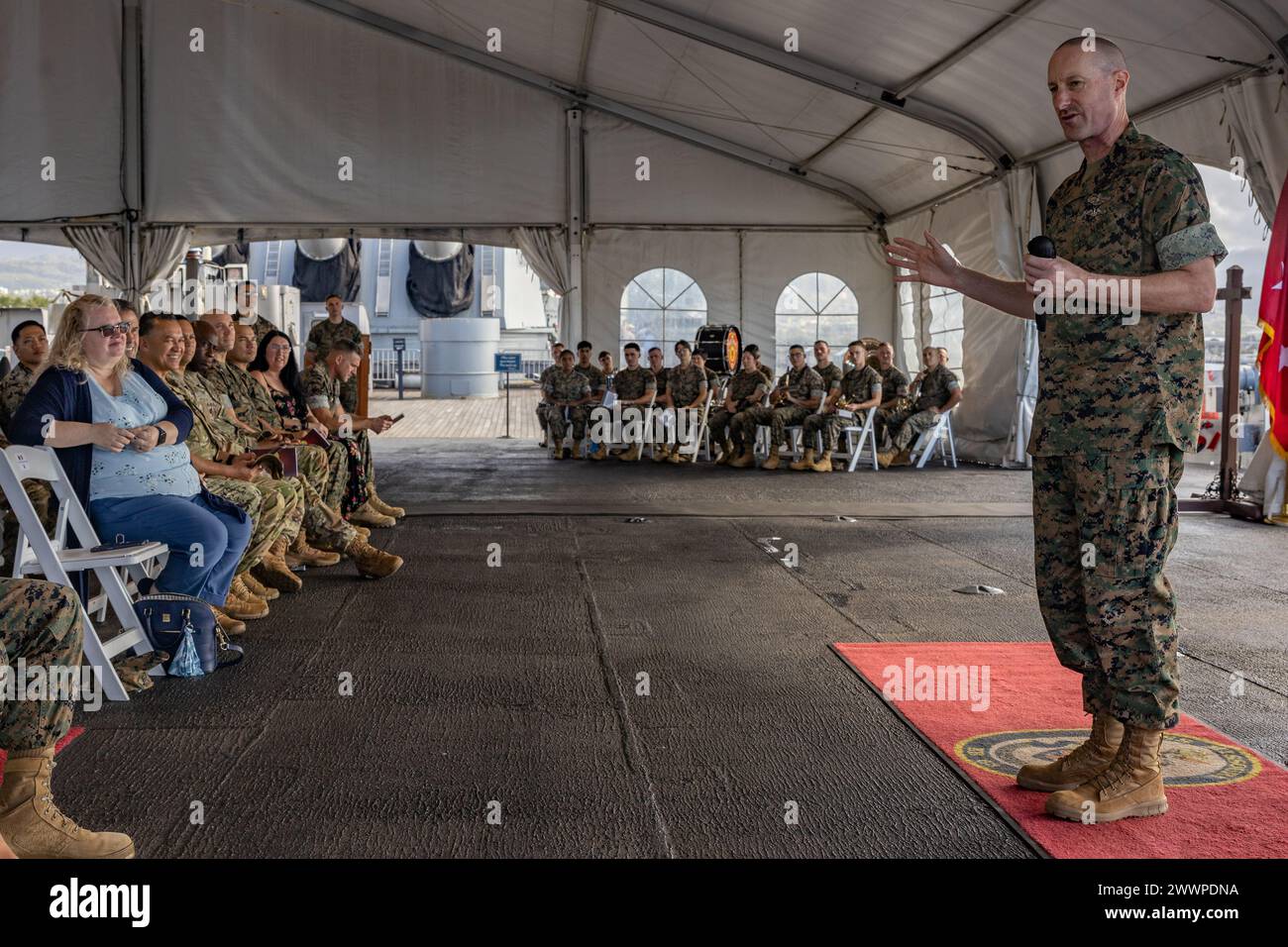 U.S. Navy Master Chief Petty Officer Charles F. Ziervogel, on-coming ...
