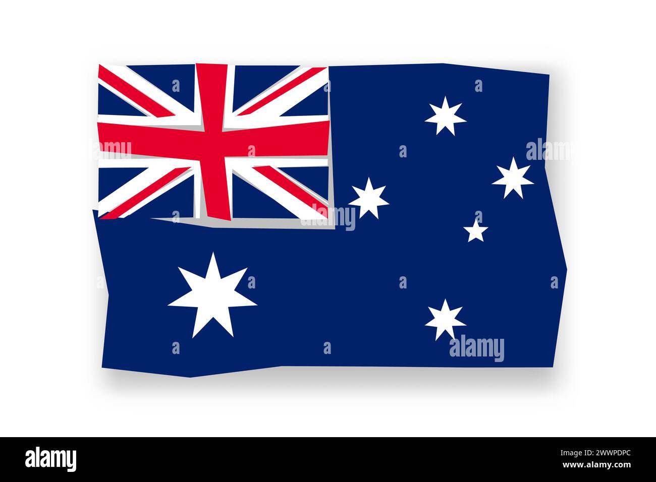 Australia flag - stylish flag mosaic of colorful papercuts. Vector ...