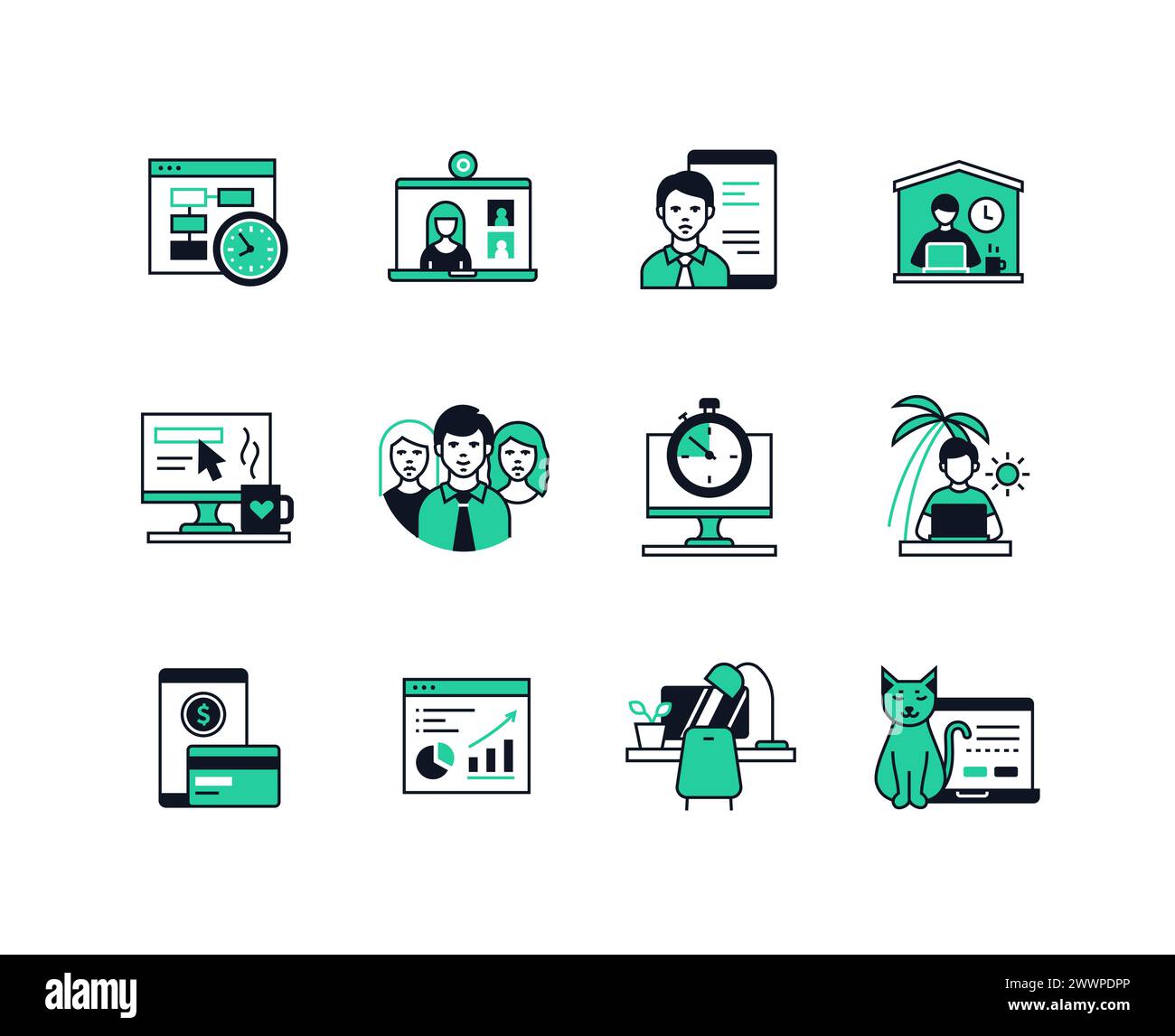 Deadline line icons collection Stock Vector Images - Alamy