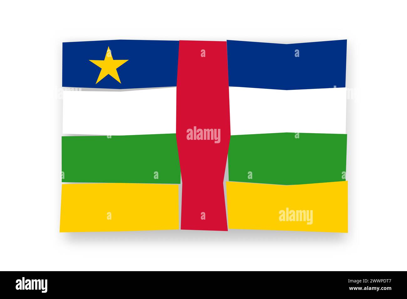 Central African Republic flag - stylish flag mosaic of colorful ...