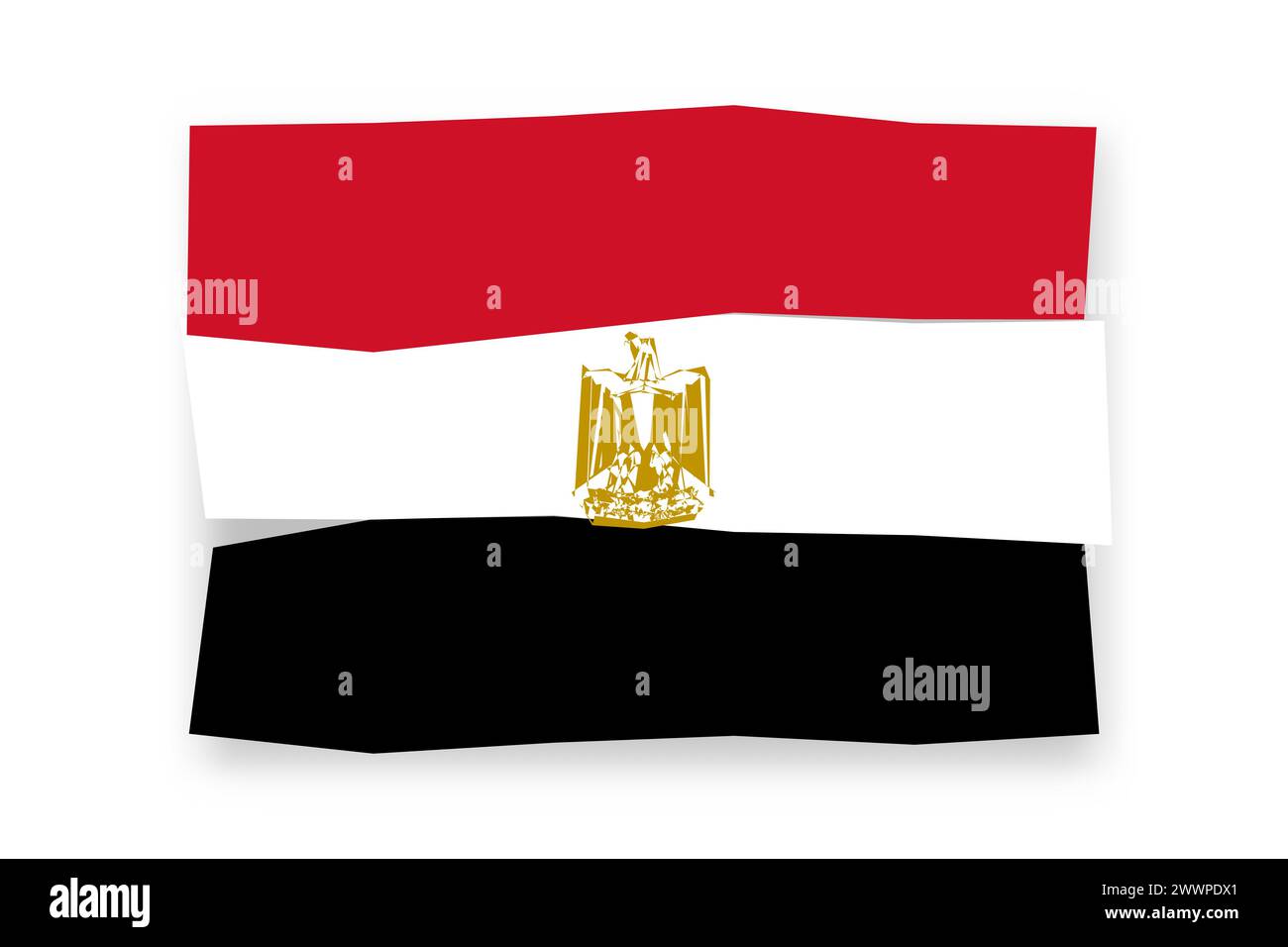 Egypt flag - stylish flag mosaic of colorful papercuts. Vector ...