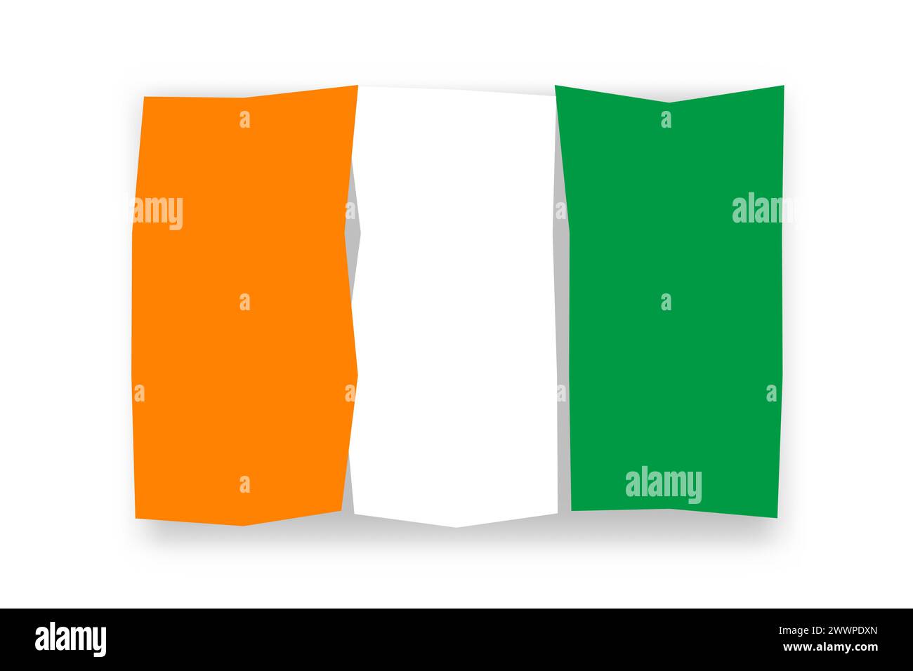 Cote d Ivoire flag - stylish flag mosaic of colorful papercuts. Vector ...