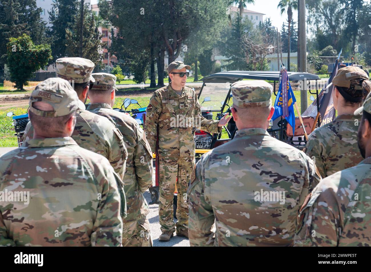 Col. Kevin Lord, 39th Air Base Wing commander, addresses airmen during ...