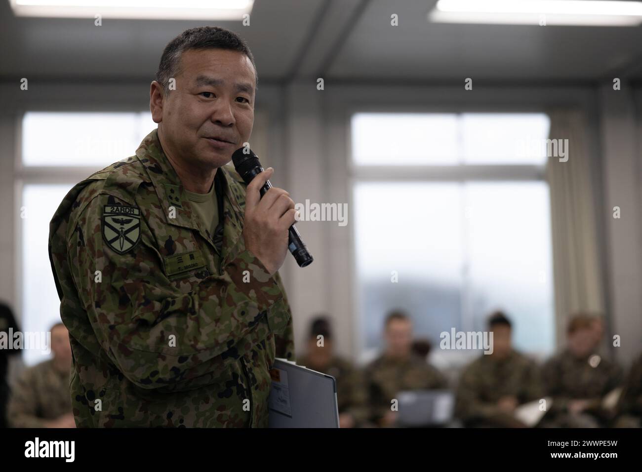 Japan Ground Self Defense Force Capt. Misono with the 2nd Amphibious ...