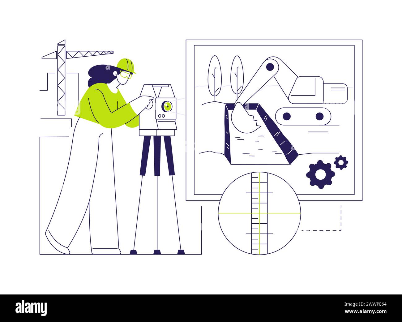 Level construction site abstract concept vector illustration Stock ...