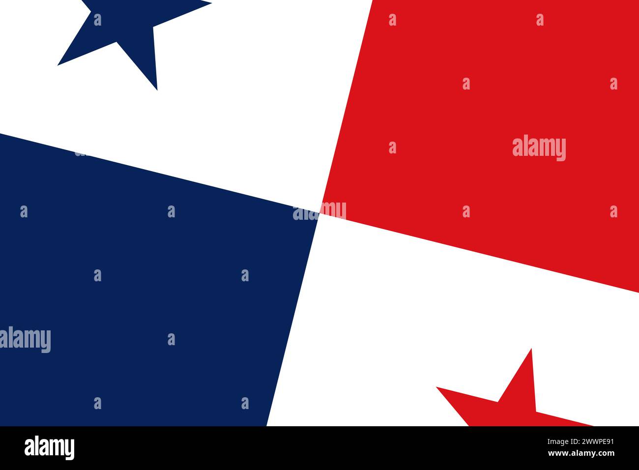 Panama flag - rectangular cutout of rotated vector flag Stock Vector ...