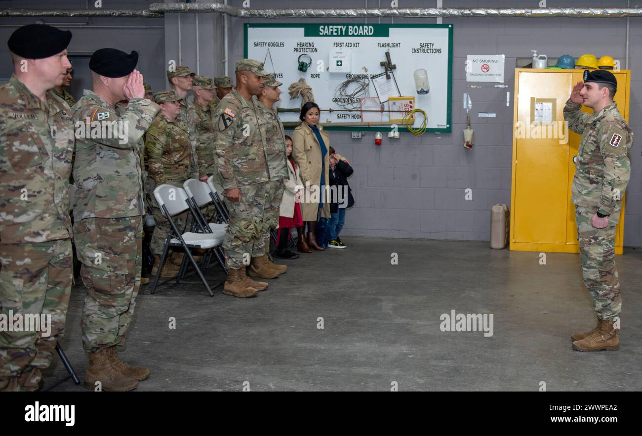 U.S. Army Maj. Stefan G. Kazacos (right), 160th FRSD commander renders ...