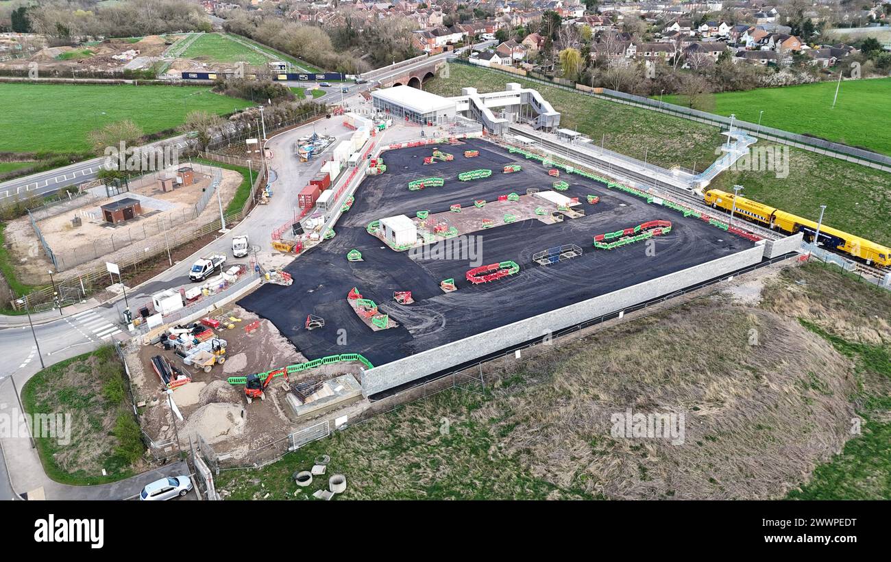 An aerial view of EWR Winslow Station Construction site Stock Photo - Alamy