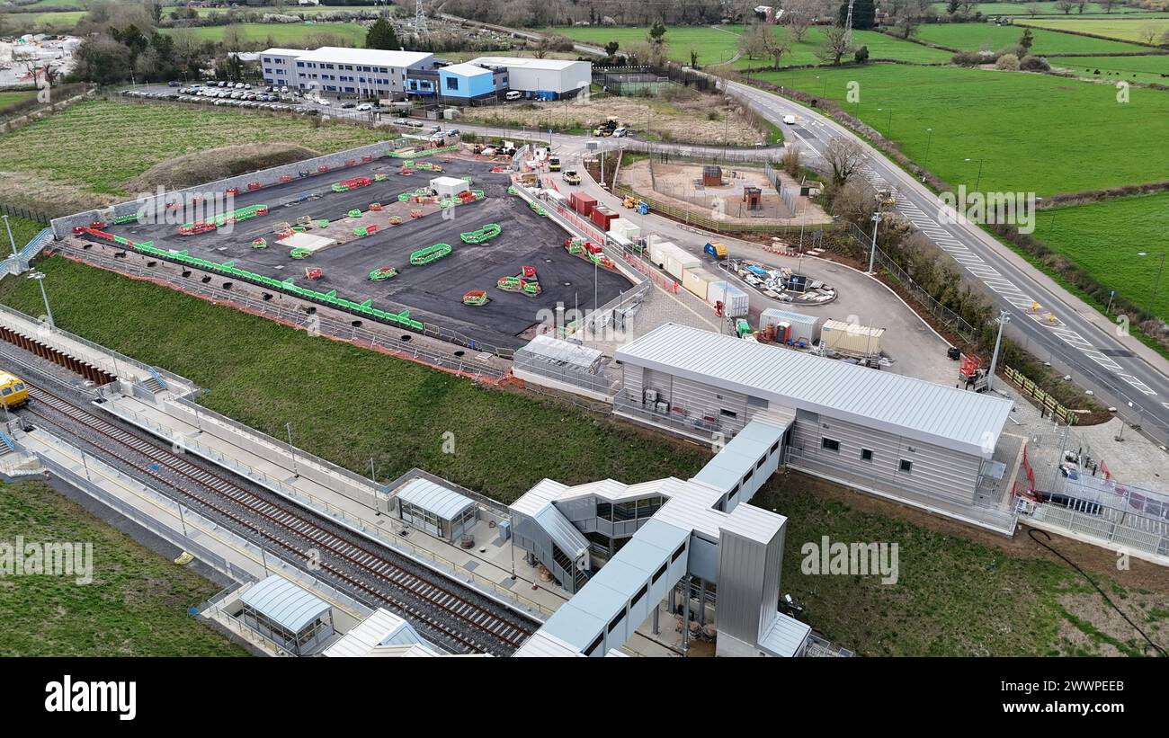 An aerial view of EWR Winslow Station Construction site Stock Photo - Alamy
