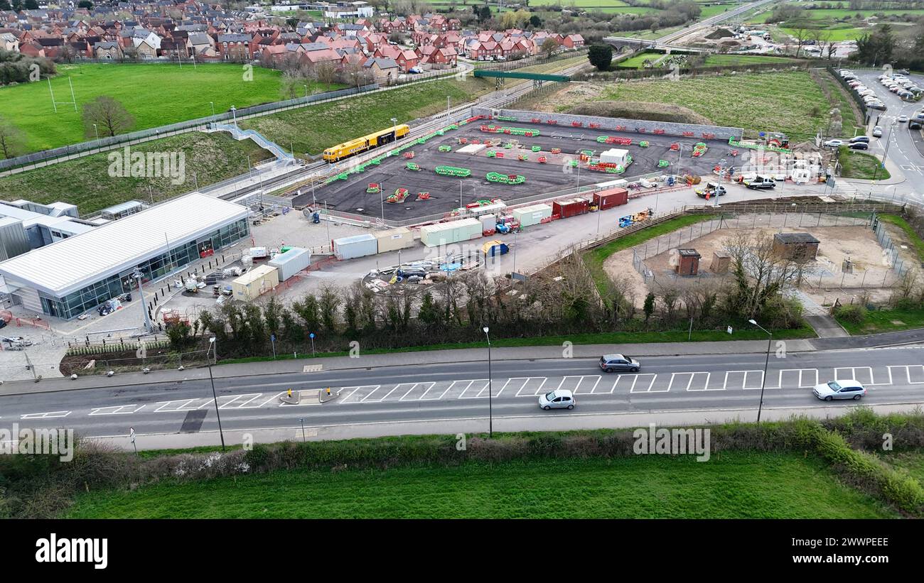 An aerial view of EWR Winslow Station Construction site Stock Photo - Alamy