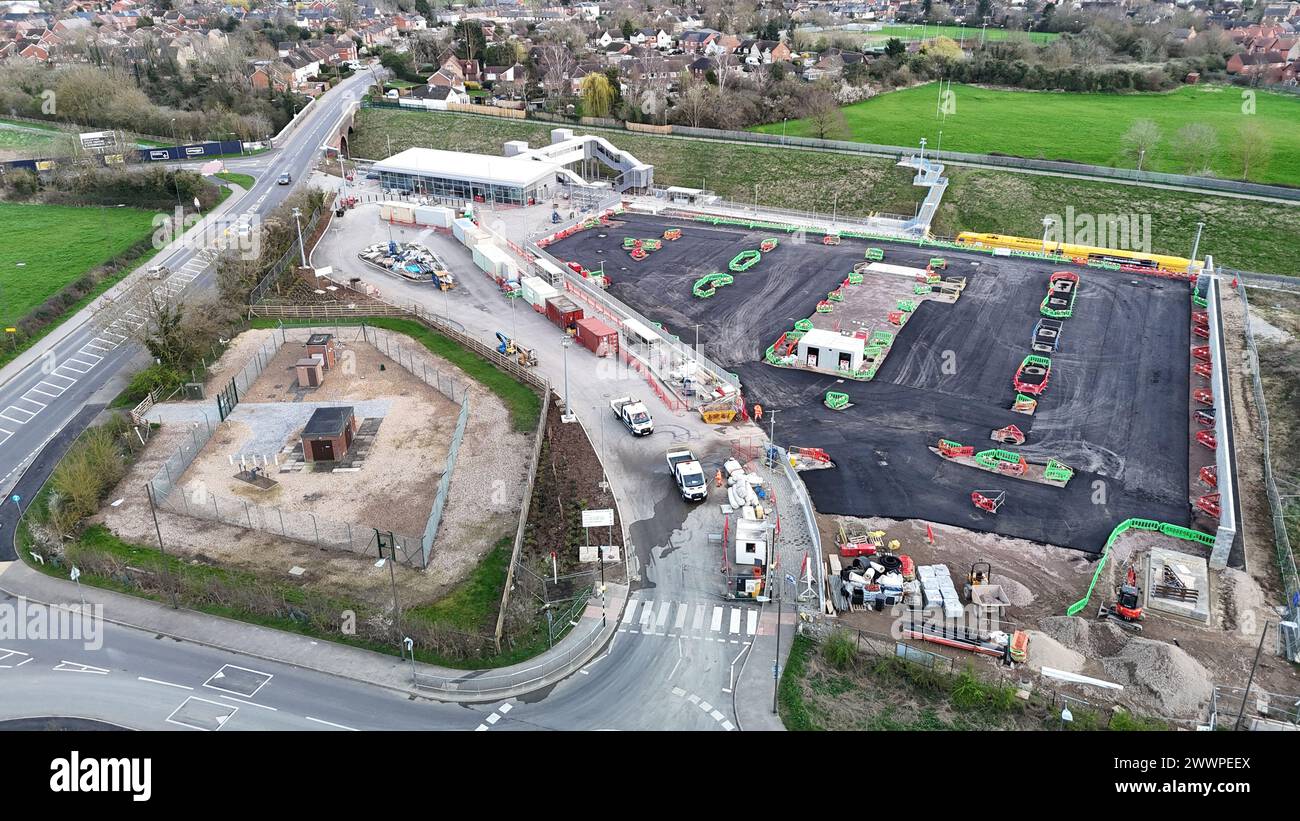 An aerial view of EWR Winslow Station Construction site Stock Photo - Alamy