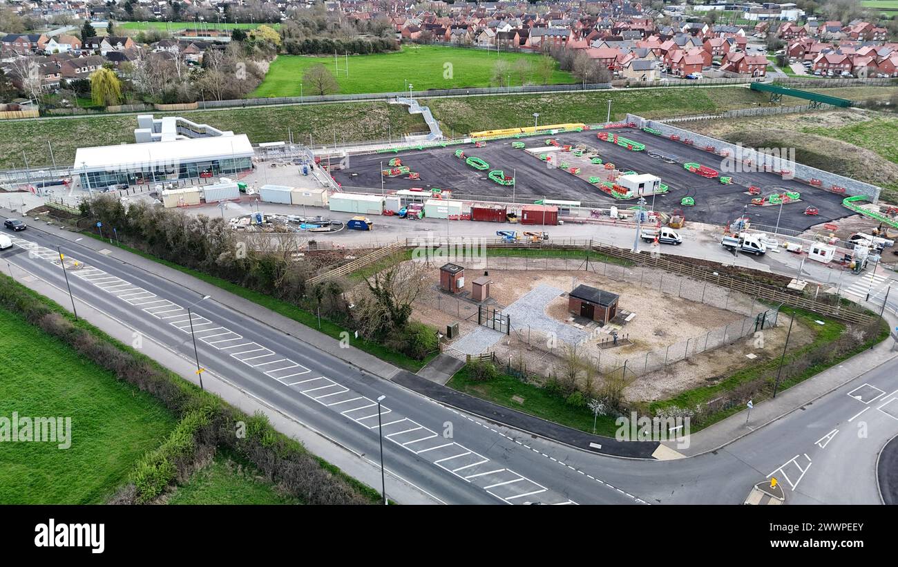 An aerial view of EWR Winslow Station Construction site Stock Photo - Alamy
