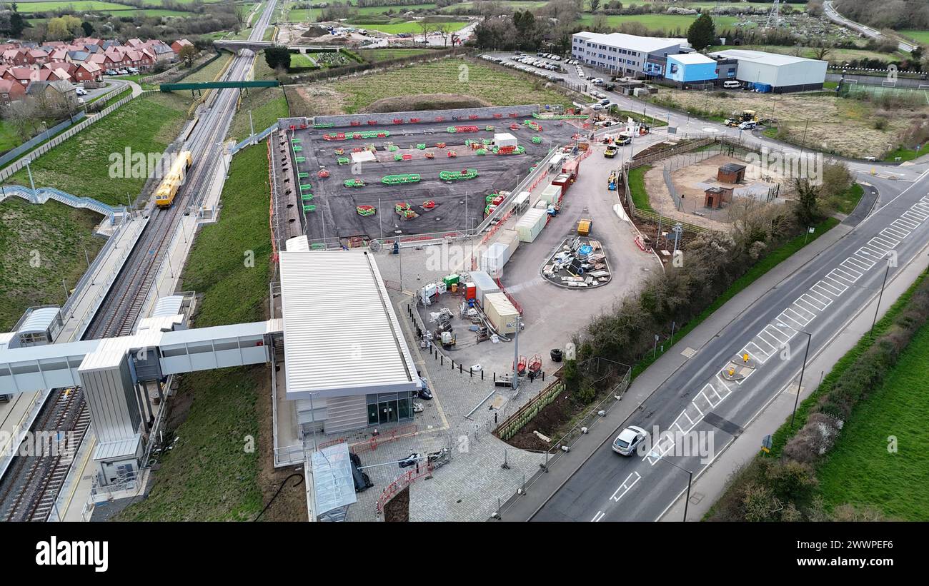 An aerial view of EWR Winslow Station Construction site Stock Photo - Alamy