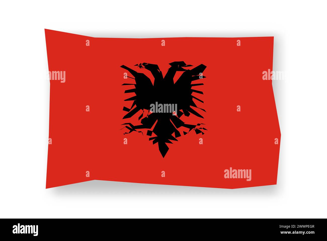 Albania flag - stylish flag mosaic of colorful papercuts. Vector ...
