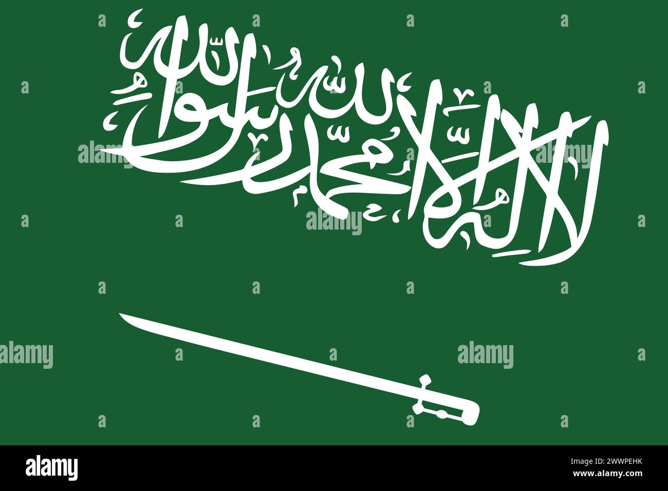 Saudi Arabia flag - rectangular cutout of rotated vector flag Stock ...