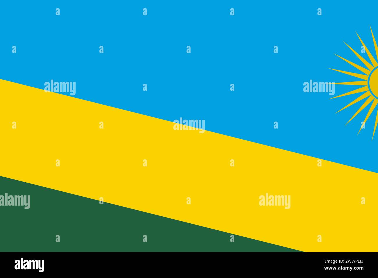 Rwanda flag - rectangular cutout of rotated vector flag Stock Vector ...