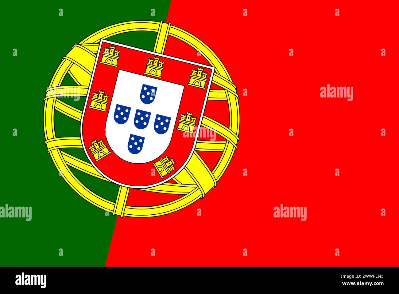 Portugal flag - rectangular cutout of rotated vector flag Stock Vector ...