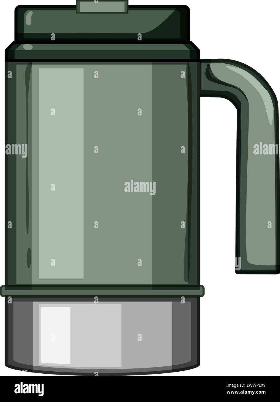 thermal thermos cup cartoon vector illustration Stock Vector Image ...