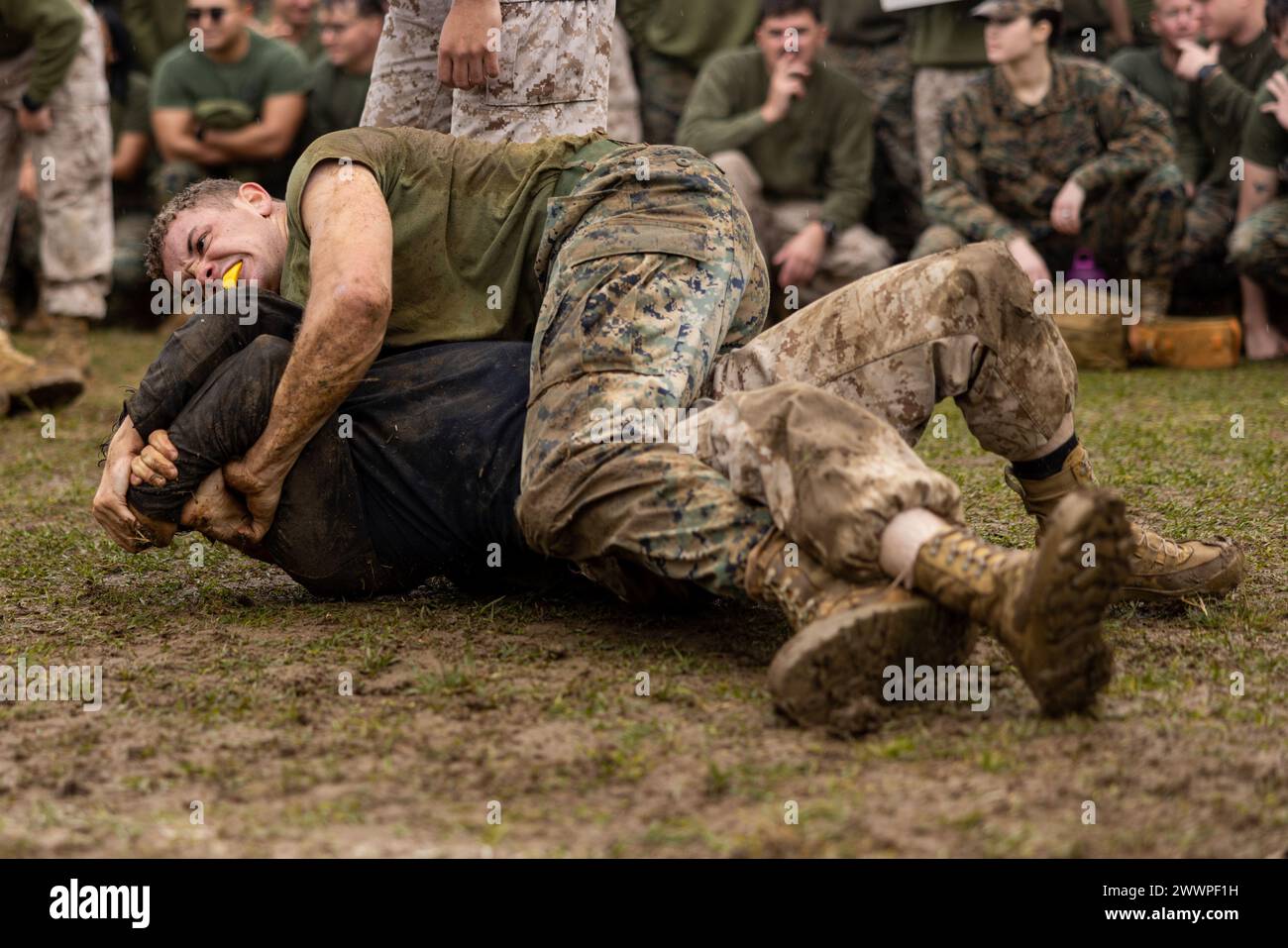 U.S. Marines with Marine Wing Headquarters Squadron (MWHS) 1, Marine ...