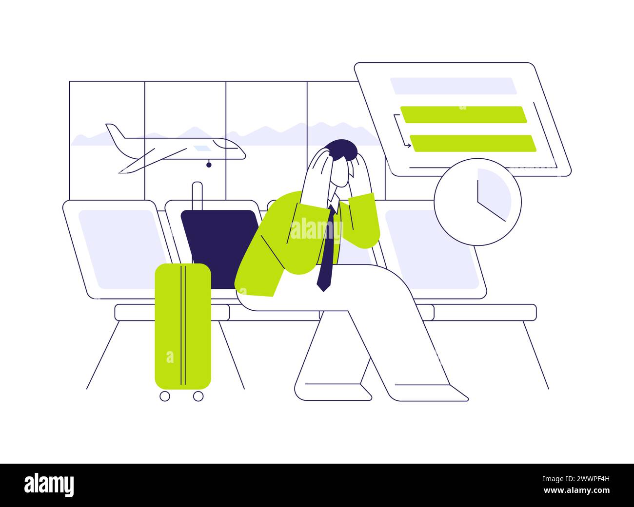 Flight delayed abstract concept vector illustration Stock Vector Image ... Flight delayed abstract concept vector illustration Stock Vector Image ...